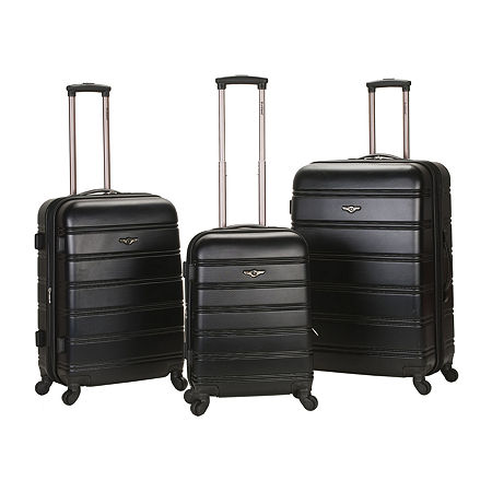 Rockland Melbourne 3-Pc. Hardside Luggage Set - Black