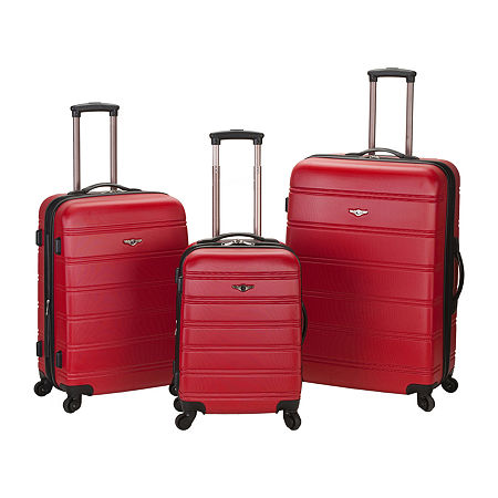 Rockland Melbourne 3-Pc. Hardside Luggage Set - Red