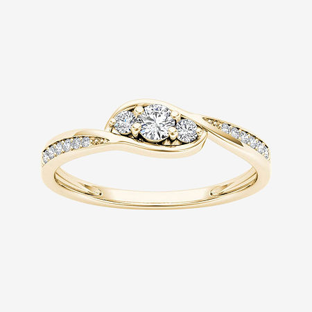 Click here for 1/5 CT.T.W. Natural Diamond 10K Yellow Gold 3-Ston... prices
