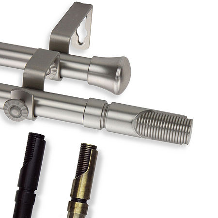 Click here for Rod Desyne Bolt Double Curtain Rod  One Size  Silv... prices