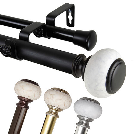 Click here for Rod Desyne Vernon Double Curtain Rod  One Size  Bl... prices