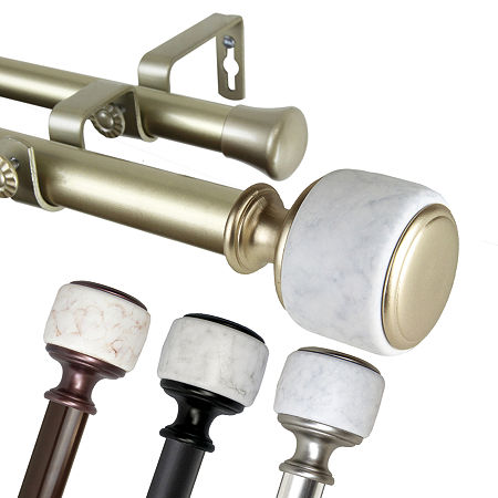 Click here for Rod Desyne Morton Double Curtain Rod  One Size  Br... prices