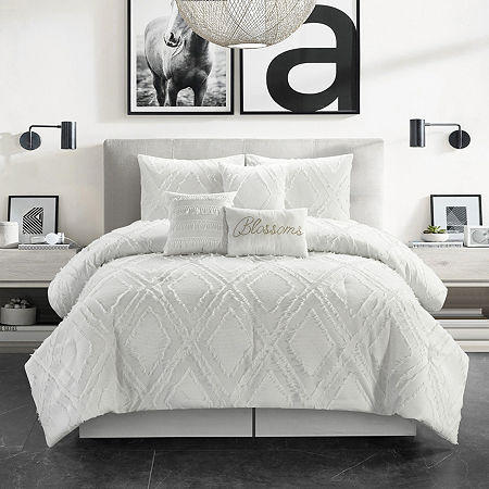 Stratford Park Blossom 7-Pc. Comforter Set  California King - White