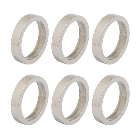 Circle Napkin Ring  Set of 6 - Silver