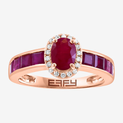 Effy Final Call Womens 1/10 CT. T.W. Genuine Red Ruby 14K Rose Gold ...