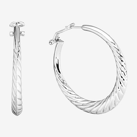 Click here for Womens Sterling Silver 50mm Infinity Hoop Earrings... prices