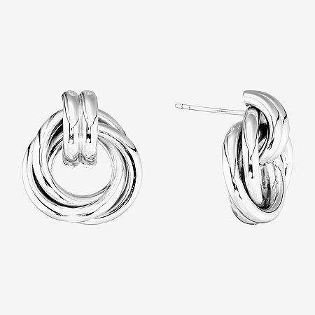 Click here for Sterling Silver 25.4mm Infinity Stud Earrings  One... prices
