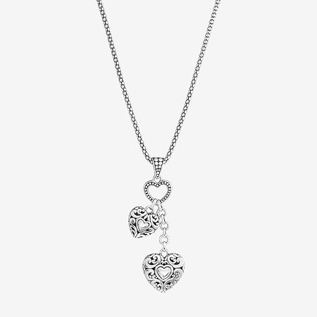 Click here for Bali Inspired Womens Sterling Silver Heart 18 Inch... prices