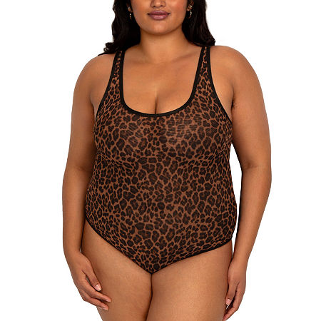 Click here for Curvy Couture Sheer Mesh Bodysuit- 1372  3x-large... prices