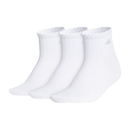 Click here for adidas Scallop Edge Womens Multi-Pack 3 Pair Quart... prices