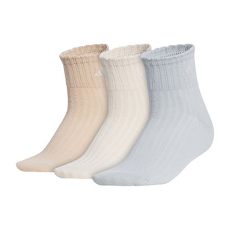 Click here for adidas Scallop Edge Womens Multi-Pack 3 Pair Quart... prices