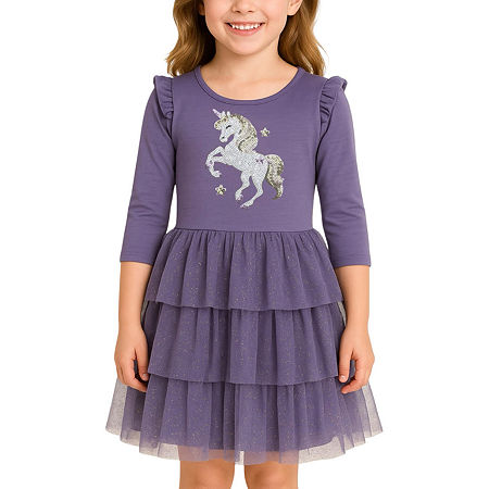 Click here for Lilt Little Girls 3/4 Sleeve Fit + Flare Dress  5... prices