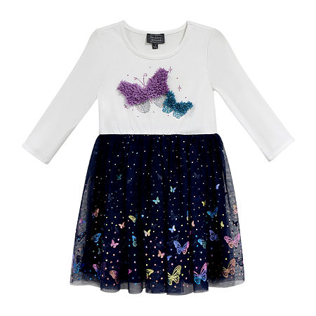 Click here for Lilt Little Girls Long Sleeve Fit + Flare Dress  6... prices