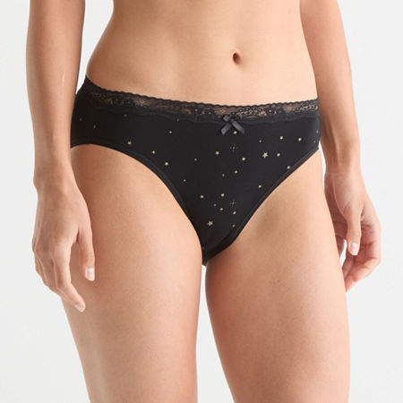 Click here for Ambrielle Cotton High Cut Panty  Small  Black prices