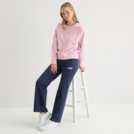 PUMA Womens Crew Neck Long Sleeve French Terry Sweatshirt  X-large  Pink