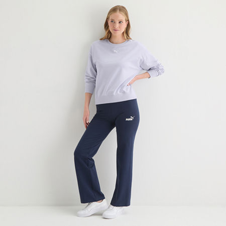 PUMA Womens Crew Neck Long Sleeve French Terry Sweatshirt  X-small  Blue