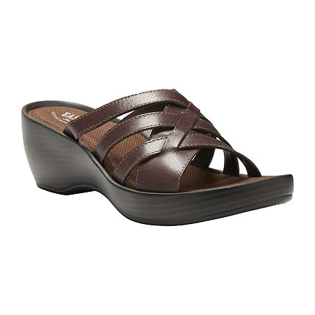 Click here for Eastland Womens Poppy Slide Sandals  6 Medium  Bro... prices