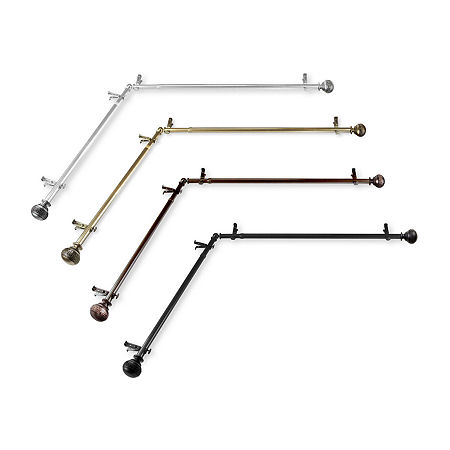 Click here for Rod Desyne Naomi Corner 13/16 IN Adjustable Curtai... prices