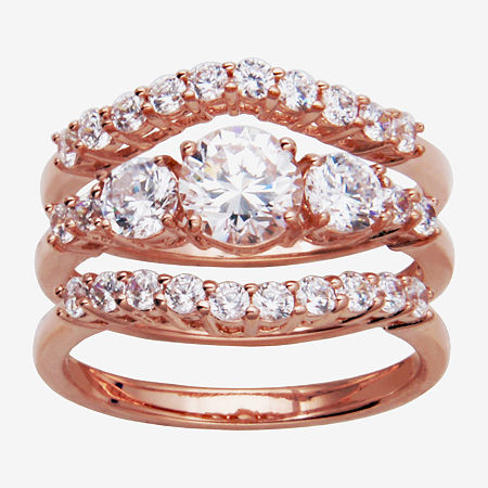 Click here for DiamonArt Womens White Cubic Zirconia 14K Rose Gol... prices