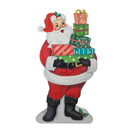 Click here for Glitzhome Wooden Santa Gifts Decor Christmas Porch... prices