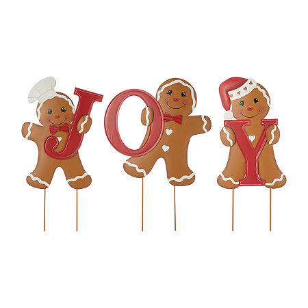 Click here for Glitzhome Metal Joy Gingerbread Man Christmas Yard... prices
