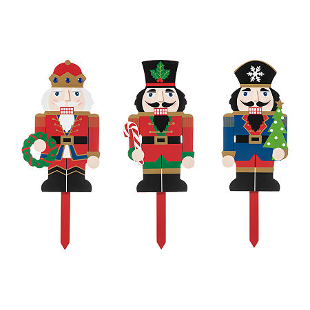 Click here for Glitzhome Set Of 3 Wooden Nutcracker Christmas Yar... prices