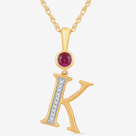 Click here for K Womens Lab Created Red Ruby 14K Gold Over Silver... prices