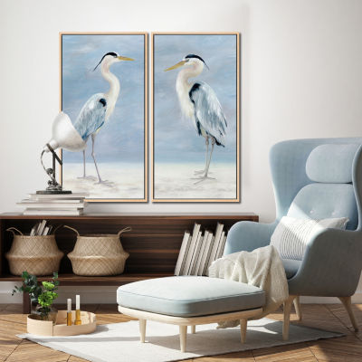 Streamline Art Coastal Calm Proud Framed Canvas Art, Color: Blue - JCPenney