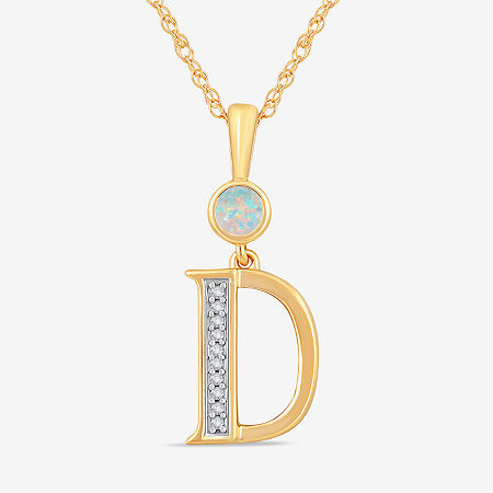 Click here for D Womens Lab Created White Opal 14K Gold Over Silv... prices