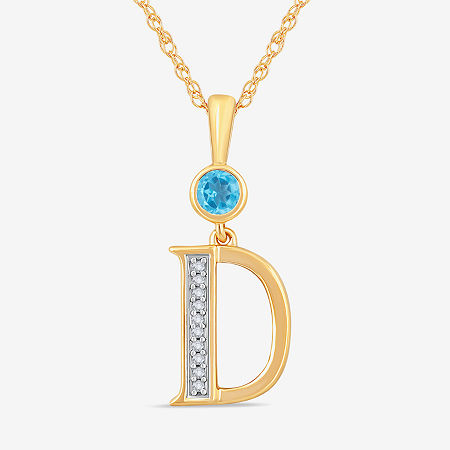 Click here for D Womens Genuine Blue Topaz 14K Gold Over Silver 1... prices