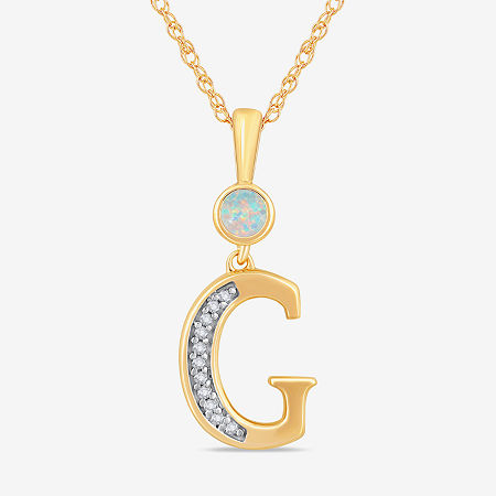 Click here for G Womens Lab Created White Opal 14K Gold Over Silv... prices