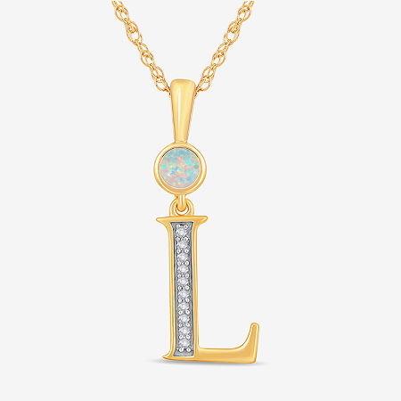 Click here for L Womens Lab Created White Opal 14K Gold Over Silv... prices