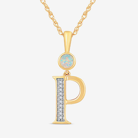 Click here for P Womens Lab Created White Opal 14K Gold Over Silv... prices