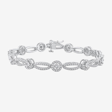 Click here for 1/10 CT. T.W. Genuine Diamond Oval & Round Bracele... prices