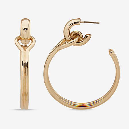 Click here for Worthington Gold Tone Womens 50.8mm Hoop Earrings... prices
