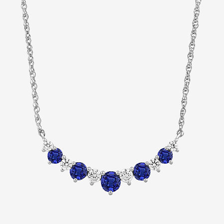 Click here for Womens 1/4 CT. T.W. Lab Created Blue Sapphire Ster... prices