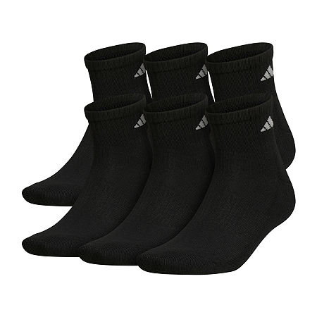 Click here for adidas Mens 6 Pair Quarter Ankle Socks  10-13  Bla... prices