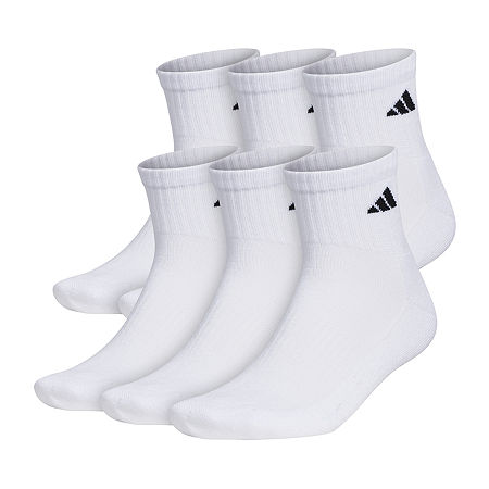 Click here for adidas Mens 6 Pair Quarter Ankle Socks  10-13  Whi... prices