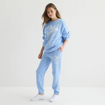 Click here for Stitch Womens Juniors Crew Neck Long Sleeve Embroi... prices