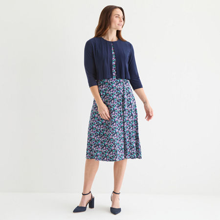 Click here for Danny & Nicole Womens Floral Midi Jacket Dress  14... prices
