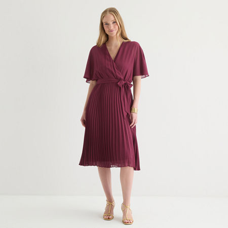 Click here for 52seven Womens Short Sleeve Midi Fit + Flare Dress... prices