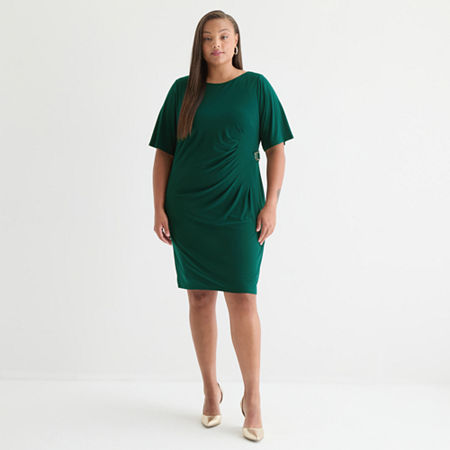 Click here for Jessica Howard Womens Plus Short Sleeve Sheath Dre... prices