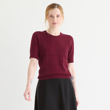 Click here for Liz Claiborne Womens Crew Neck Elbow Sleeve Pullov... prices