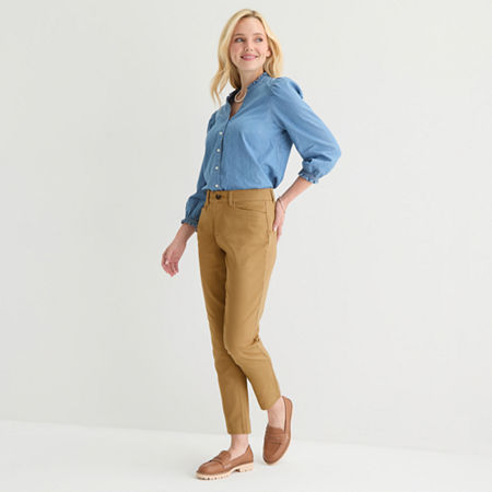 Click here for St. Johns Bay Womens Stretch Fabric Ankle High Ris... prices