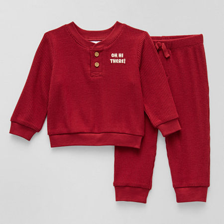 Click here for Okie Dokie Baby Boys 2-pc. Pant Set  3 Months  Red prices