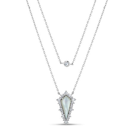 Click here for Womens White Mother Of Pearl Sterling Silver 18 In... prices