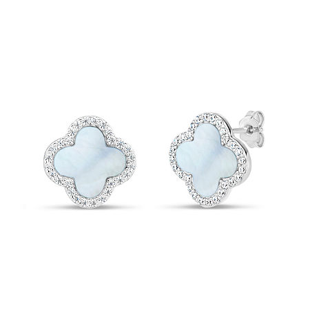 Click here for White Mother Of Pearl Sterling Silver 13mm Curved... prices