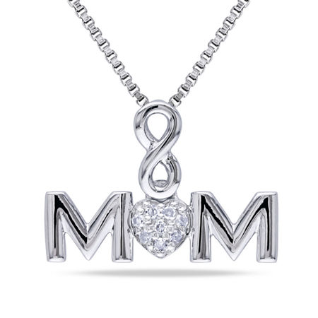 Click here for Mom Womens Diamond Accent Natural White Diamond St... prices