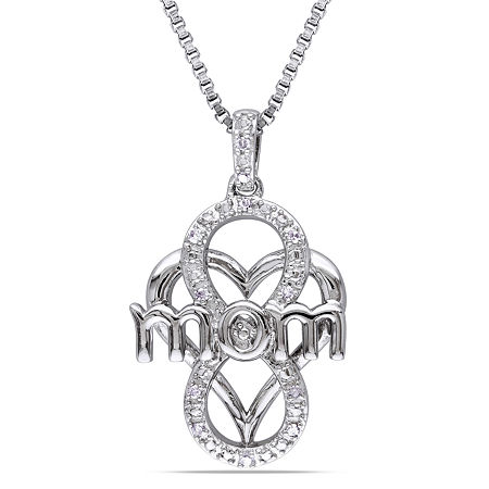 Click here for Womens Diamond Accent Natural White Diamond Sterli... prices