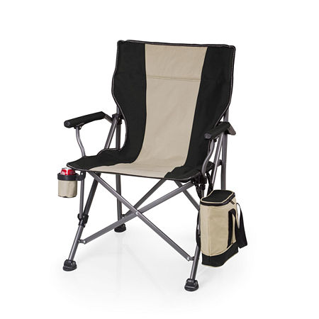 Oniva by Picnic Time Outlander Folding Camp Chair with Cooler - Black